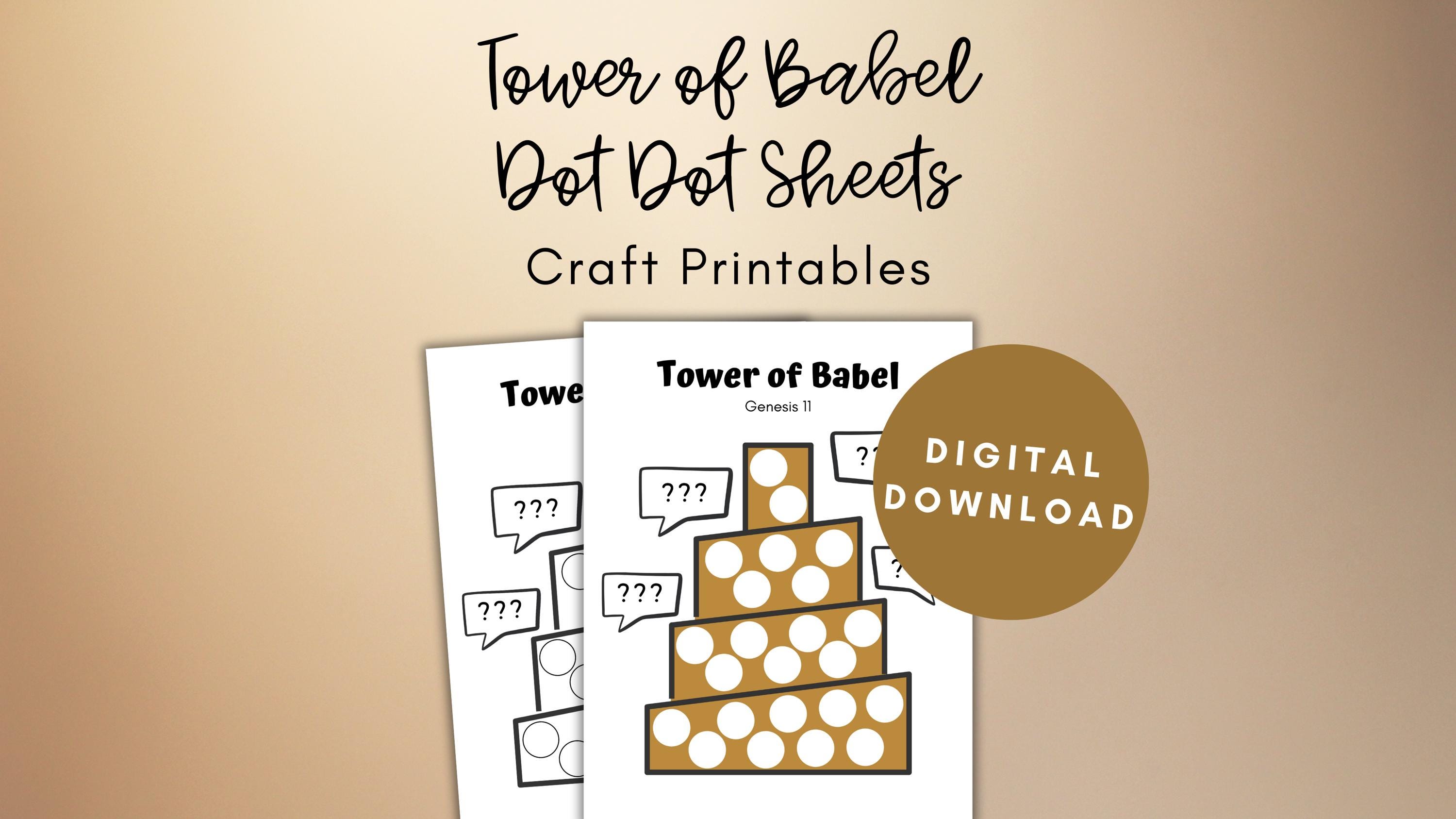 Tower of Babel Craft, Dot Dot Sheet, Dot Marker Page, Do A Dot ...