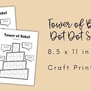 Tower of Babel Craft, Tower of Babel Coloring Page, Dot Marker Coloring ...
