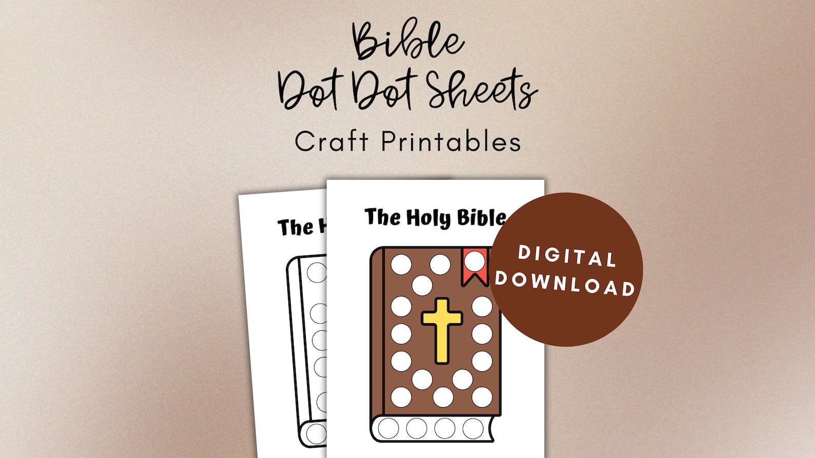 The Bible Book Craft, Bible Craft, Dot Marker Page, Do A Dot Printable ...