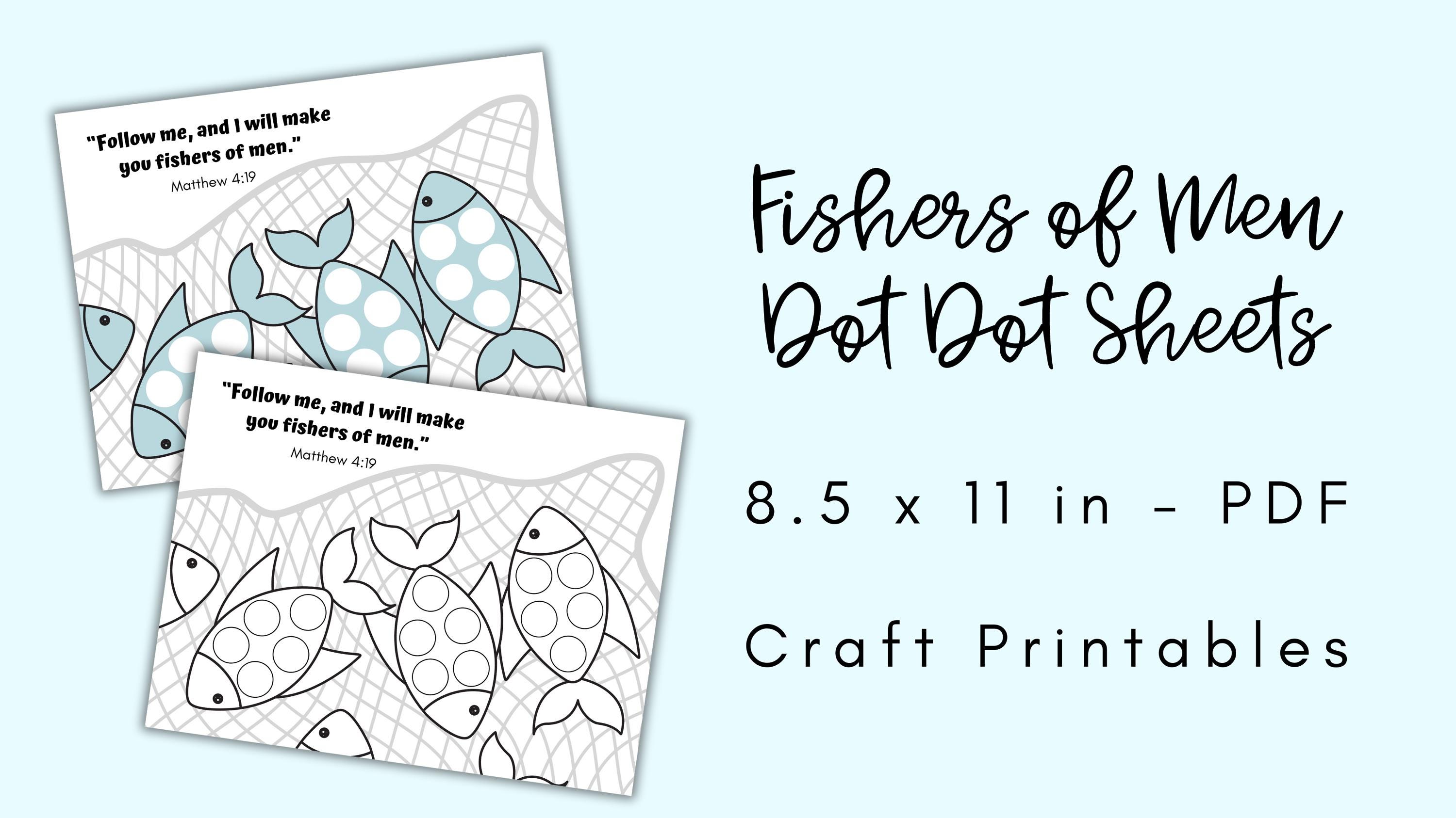 Fishers of Men Craft, Dot Dot Sheet, Dot Marker Page, Do A Dot ...