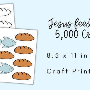 Jesus Feeds the 5000 Kids Craft, Sunday School Craft Printable, Bible ...