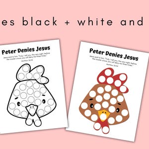 Peter Denies Jesus Craft, Dot Dot Sheet, Dot Marker Page, Do A Dot ...