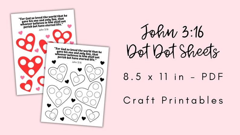 John 3:16 Craft, John 3 16 Craft, Dot Marker Coloring, Do A Dot, Sunday ...