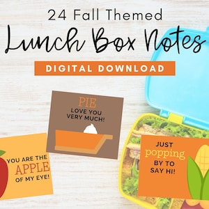 Fall Lunch Box Notes, Lunch Box Jokes, Printable, Lunch Box Notes for ...