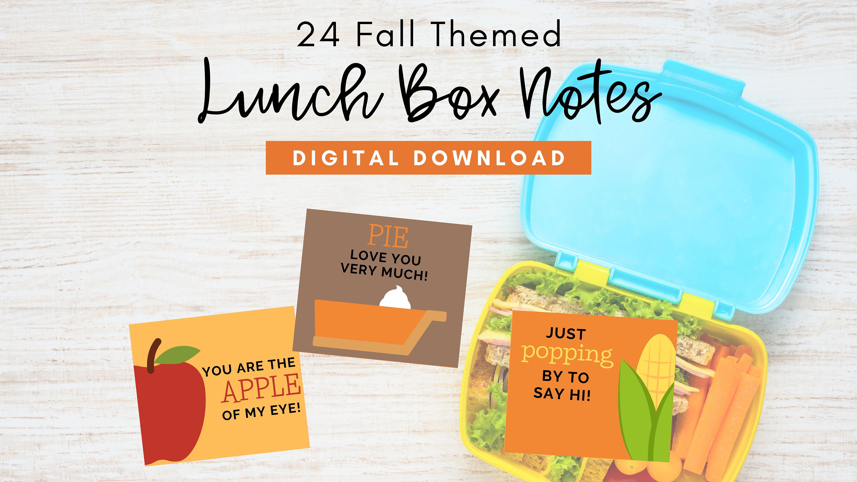 Fall Lunch Box Notes, Lunch Box Jokes, Printable, Lunch Box Notes for ...