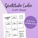 Gratitude Cube, Crafts for Kids Printable, Digital Download, Sunday ...