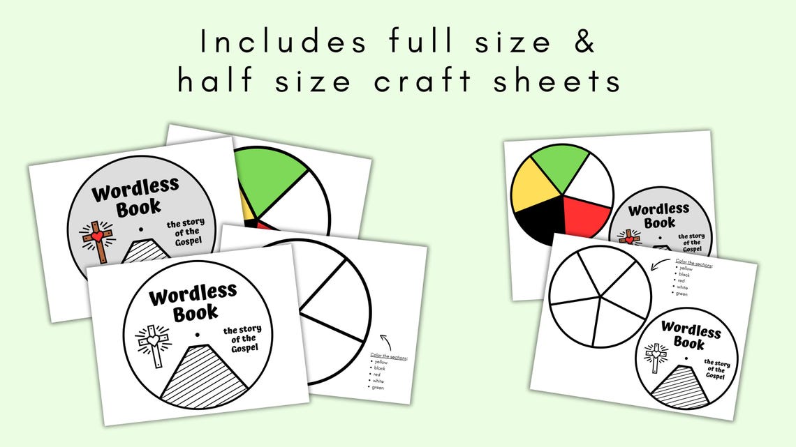 Wordless Book Craft, Spinner Wheel Craft, Colors of Salvation ...