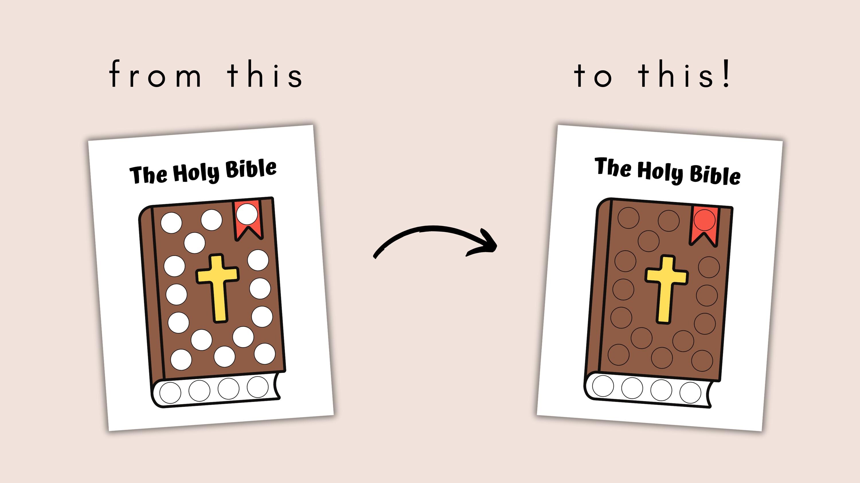 The Bible Book Craft, Bible Craft, Dot Marker Page, Do A Dot Printable ...