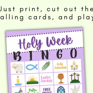 Holy Week Bingo, Holy Week for Kids, Christian Easter Games, Bingo ...