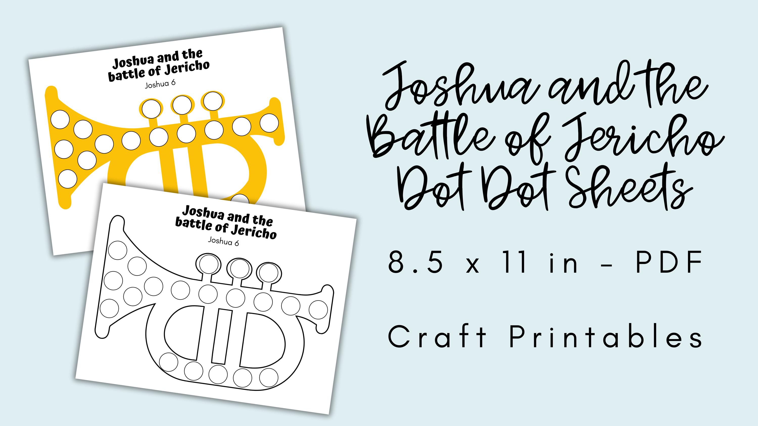 Joshua and the Battle of Jericho Craft, Battle of Jericho Craft, Dot ...
