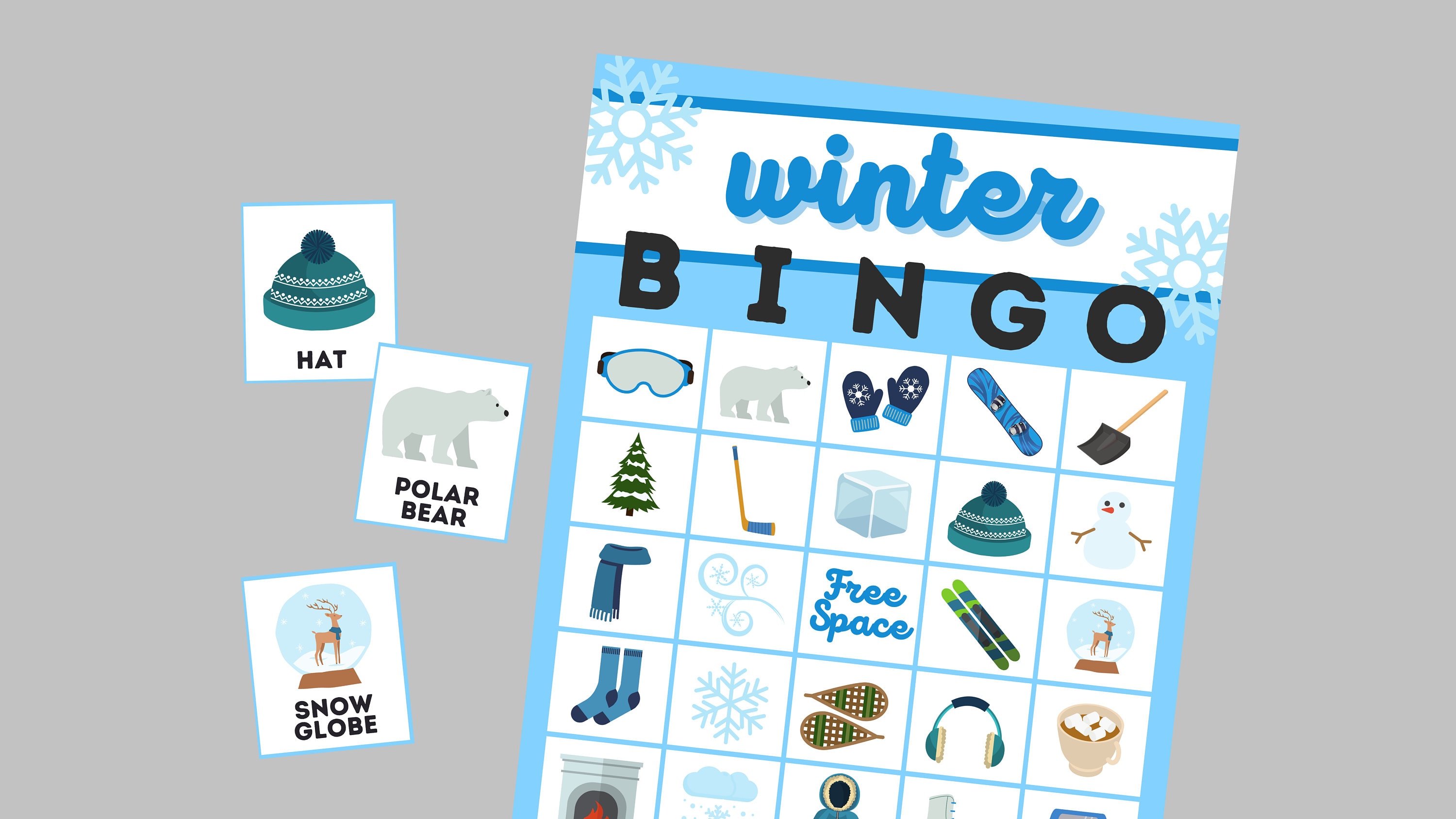 Winter Bingo, Bingo Cards Printable, Bingo Winter Game, Bingo Game ...