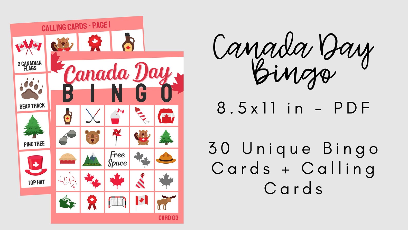 Canada Day Bingo, Bingo Cards Printable, Independence Day Game, Bingo ...