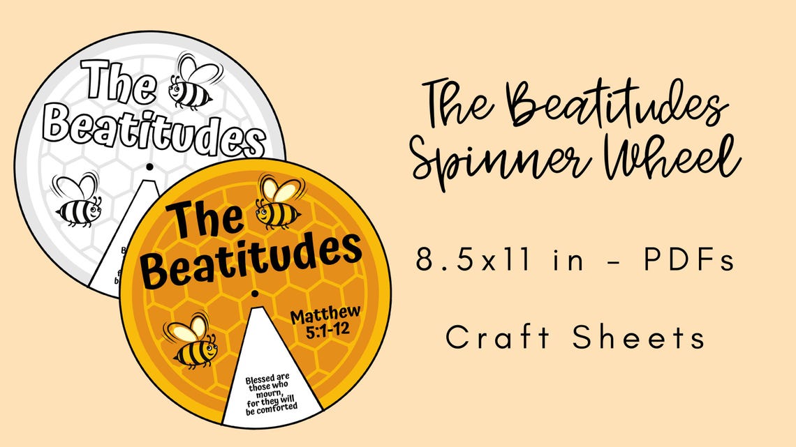 Beatitudes Craft, Spinner Wheel Craft, Christian Crafts, Crafts for ...