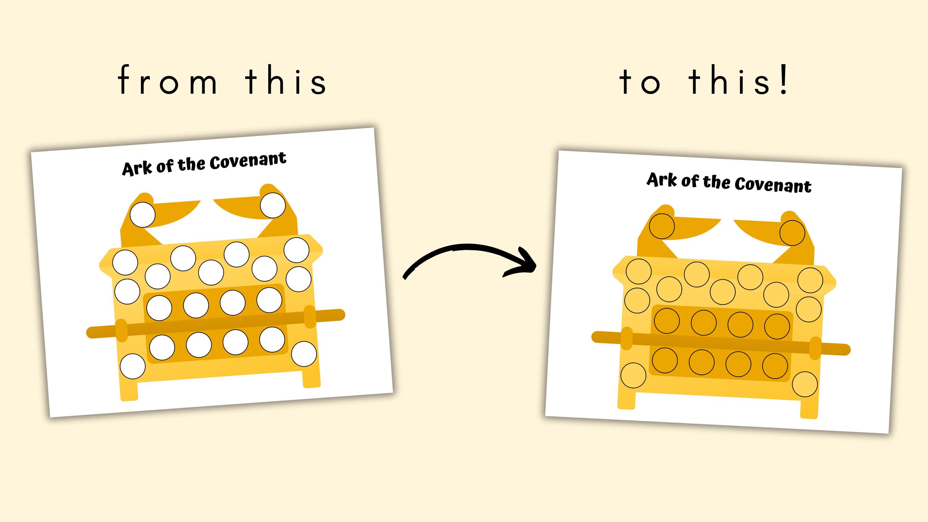 Ark of the Covenant Craft, Ark of Covenant Printable, Dot Marker ...