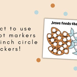 Jesus Feeds the 5000 Craft, Dot Marker Coloring, Do A Dot Preschool ...