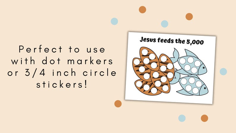 Jesus Feeds the 5000 Craft, Dot Marker Coloring, Do A Dot Preschool ...