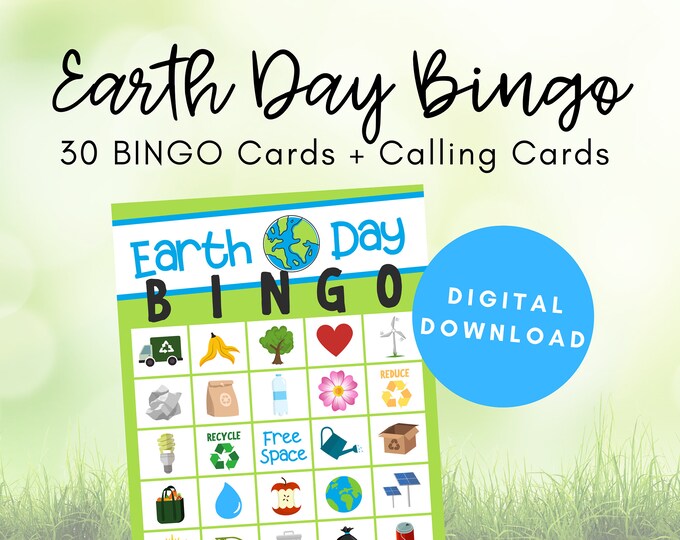 Earth Day BINGO Game, Ecology Bingo Cards, Eco Printable Game for Kids ...