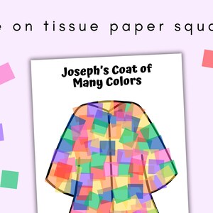 Joseph's Coat of Many Colors Craft, Sunday School Craft Printable ...