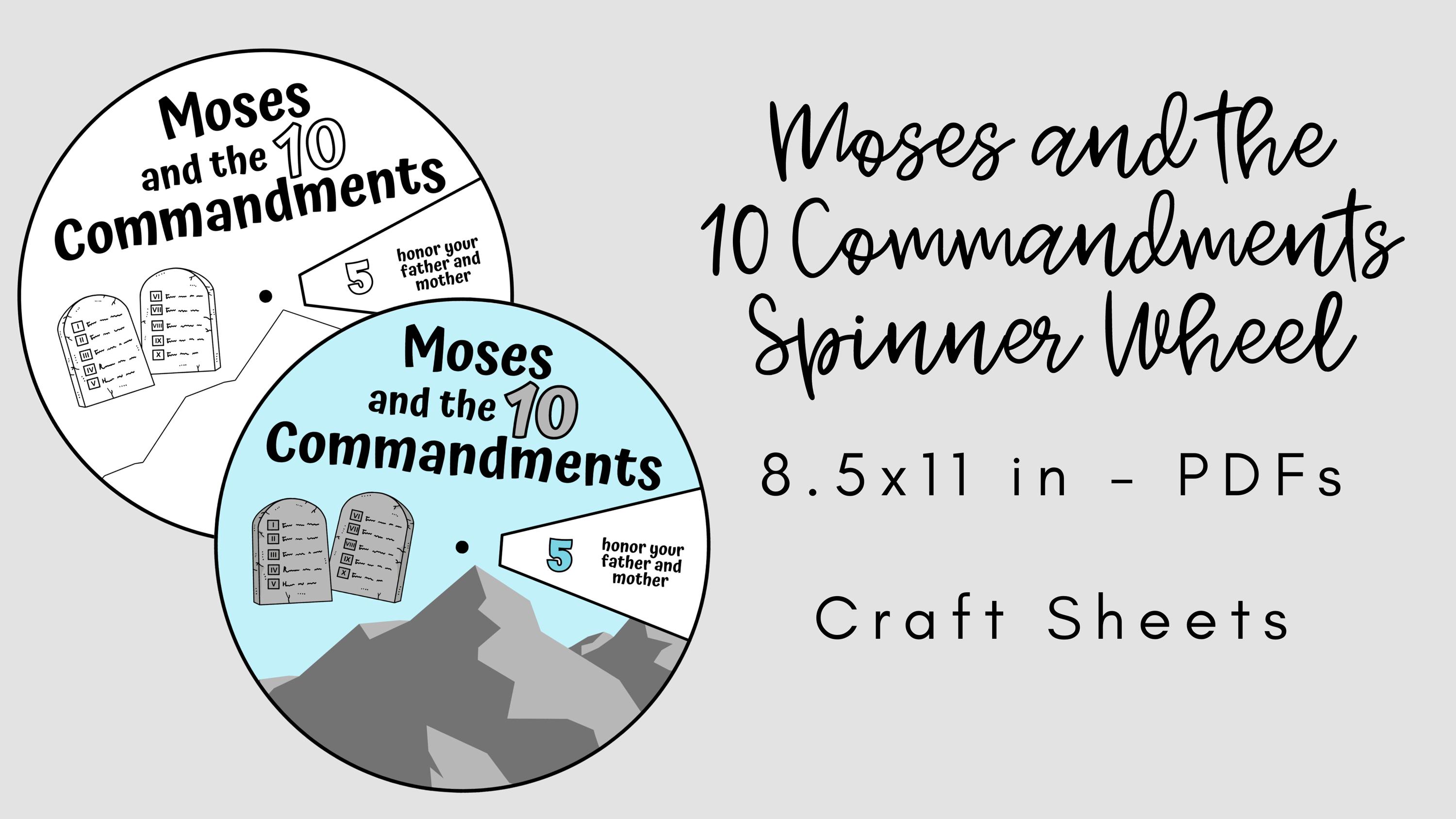 10 Commandments Craft, Spinner Wheel Craft, Christian Crafts, Crafts ...