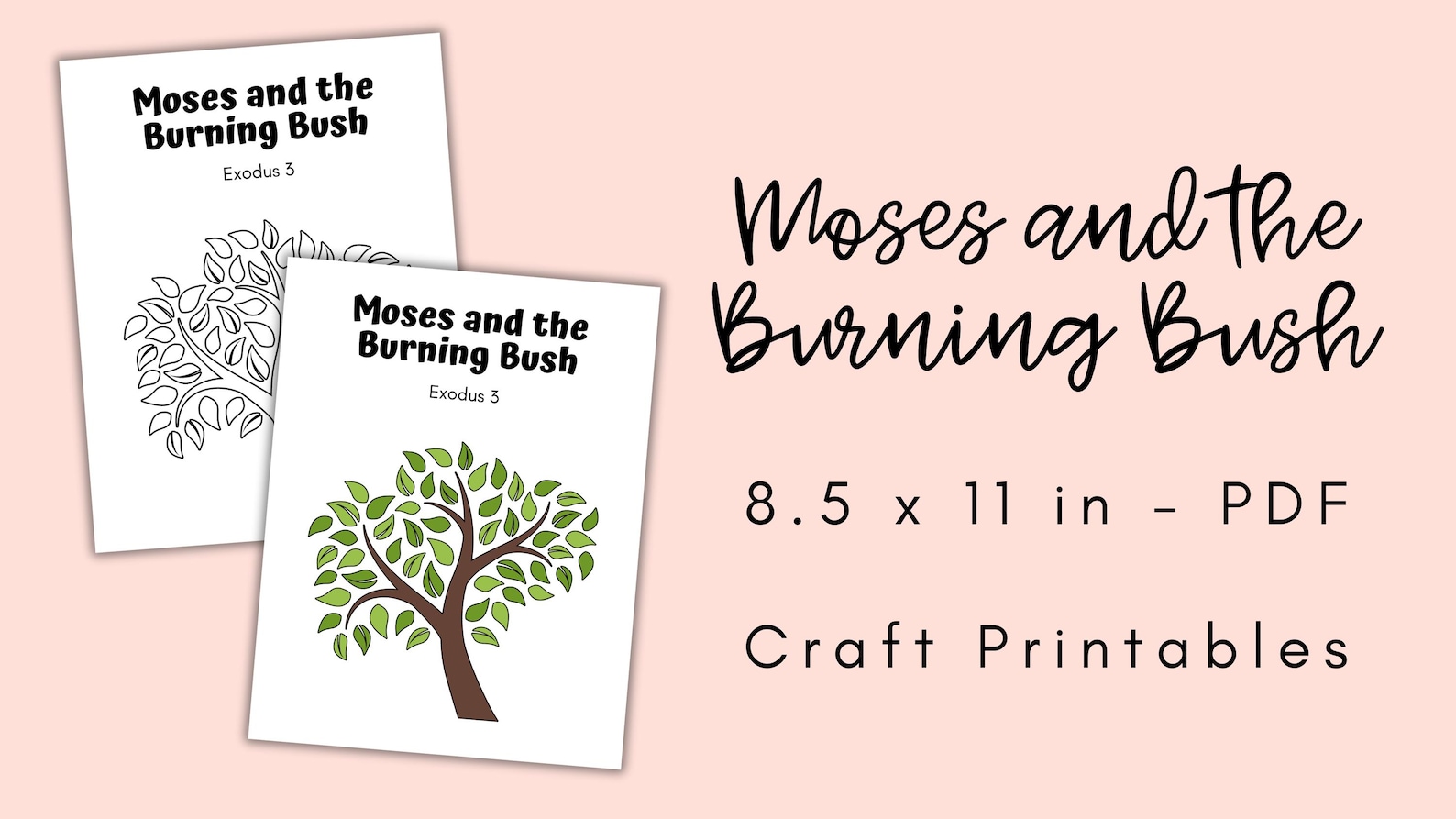 Moses and the Burning Bush Craft, Sunday School Craft Printable ...