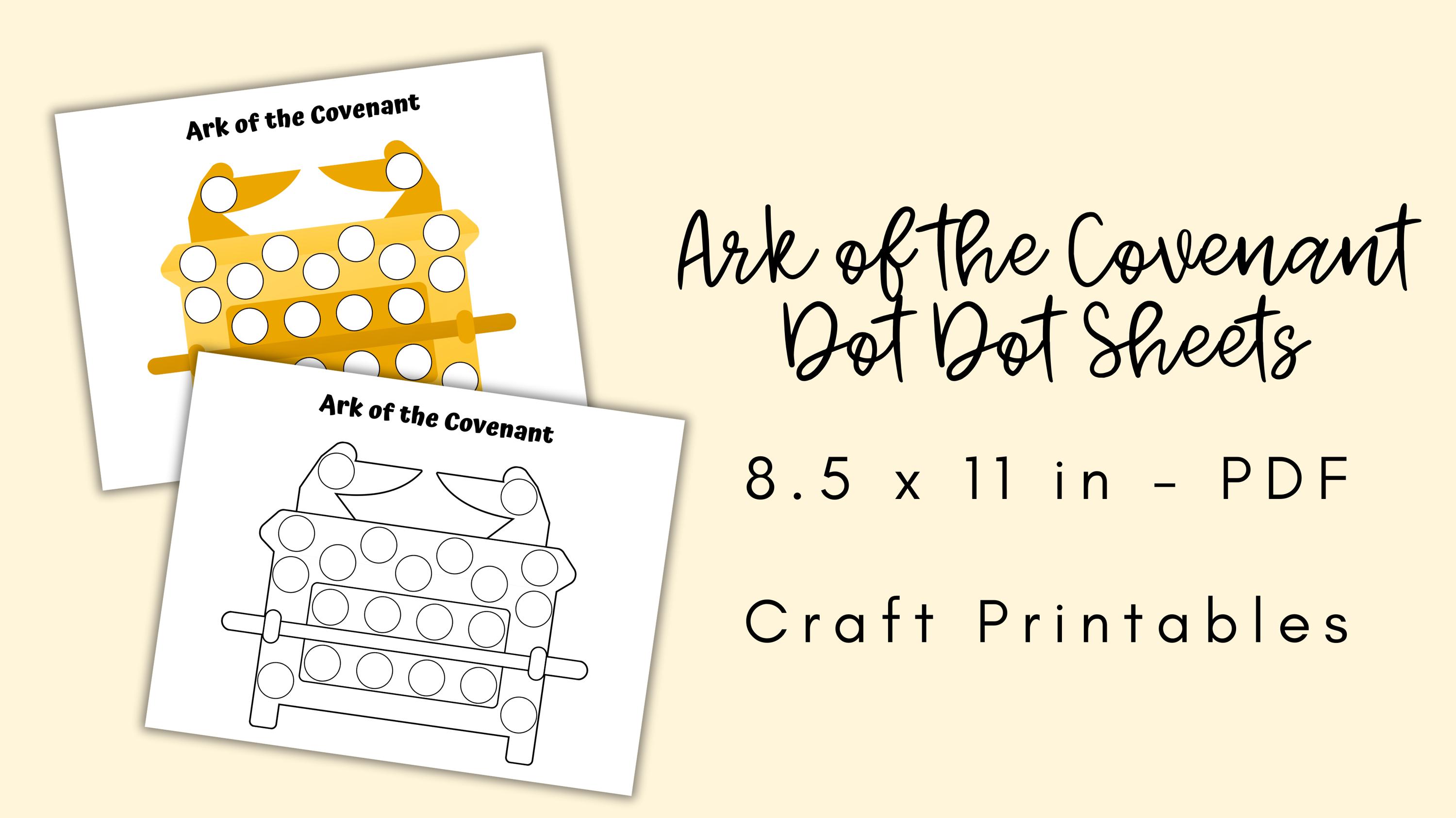 Ark of the Covenant Craft, Ark of Covenant Printable, Dot Marker ...