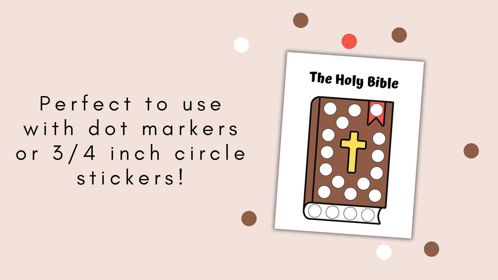 The Bible Book Craft, Bible Craft, Dot Marker Page, Do A Dot Printable ...
