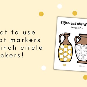 Elijah and the Widow Craft, Dot Dot Sheet, Dot Marker Page, Do A Dot ...