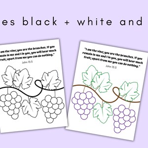 I Am the Vine Craft, Sunday School Craft Printable, Christian ...