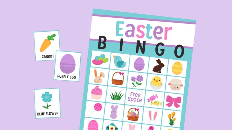 Easter Bingo, Bingo Cards Printable, Bingo Easter Game, Bingo Game ...