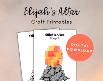 Elijah and the Prophets of Baal Bible Craft, Sunday School Activity and ...