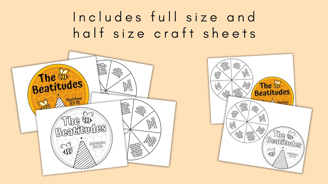 Beatitudes Craft, Spinner Wheel Craft, Christian Crafts, Crafts for ...