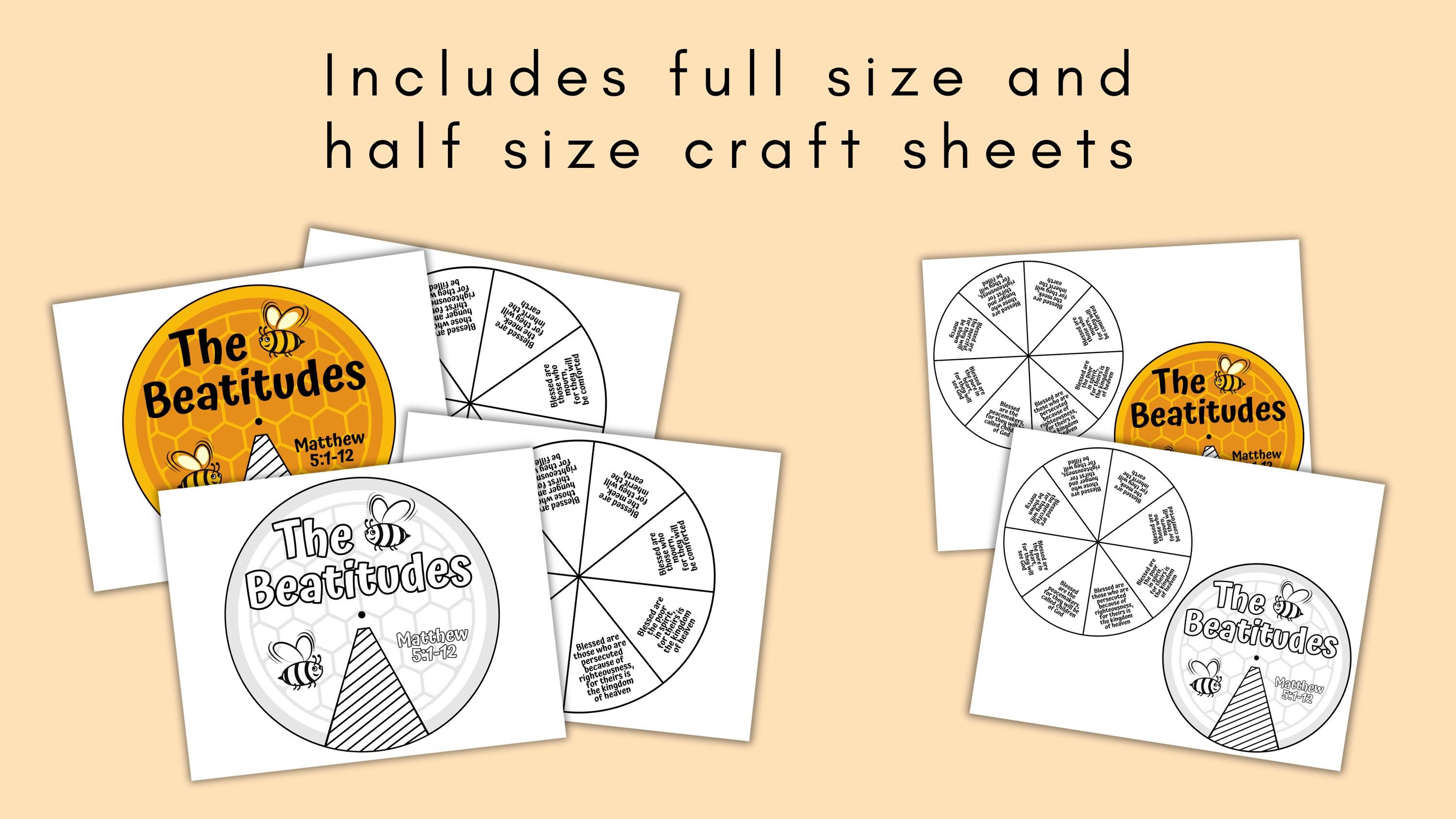 Beatitudes Craft, Spinner Wheel Craft, Christian Crafts, Crafts for ...