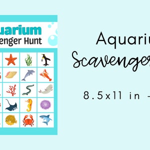 Aquarium Scavenger Hunt, Scavenger Hunt Kids, Ocean Worksheets, Field ...