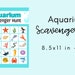 Aquarium Scavenger Hunt, Scavenger Hunt Kids, Ocean Worksheets, Field ...