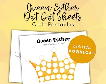 Queen Esther Bible Dot Marker Sunday School Church Craft - Etsy