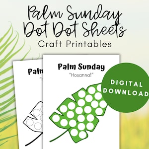 Palm Sunday Crafts, Dot Marker Coloring, Do A Dot, Sunday School Craft ...