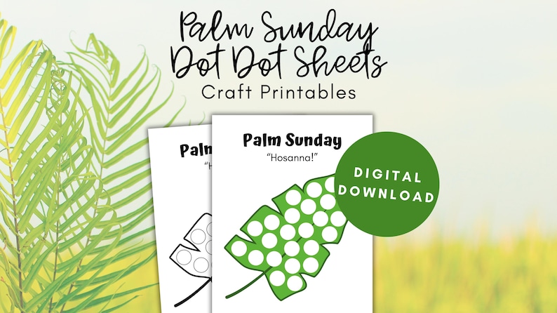 Palm Sunday Crafts, Dot Marker Coloring, Do A Dot, Sunday School Craft ...