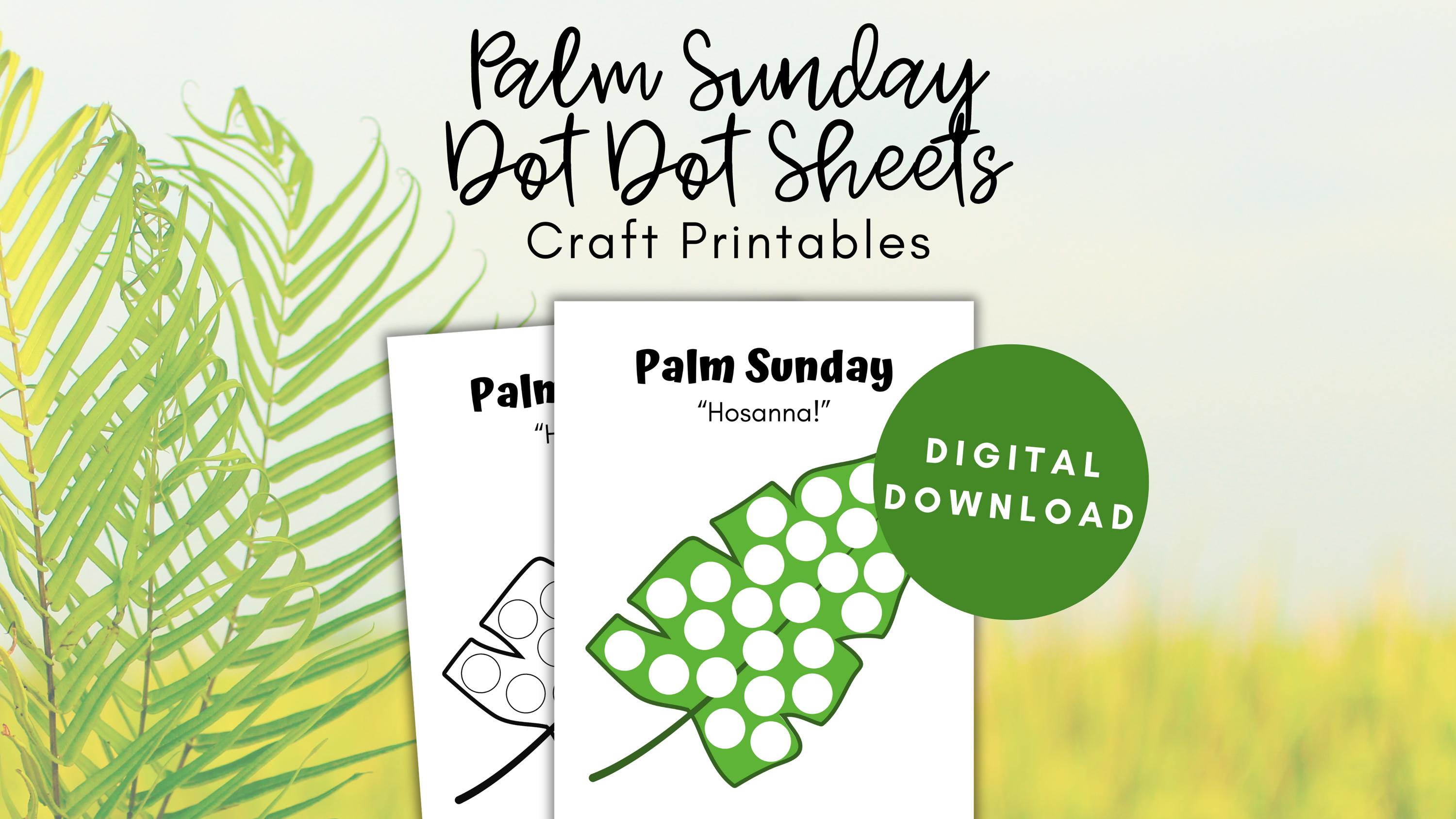 Palm Sunday Crafts, Dot Marker Coloring, Do A Dot, Sunday School Craft ...