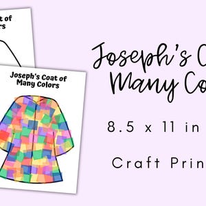 Joseph's Coat of Many Colors Craft, Sunday School Craft Printable ...