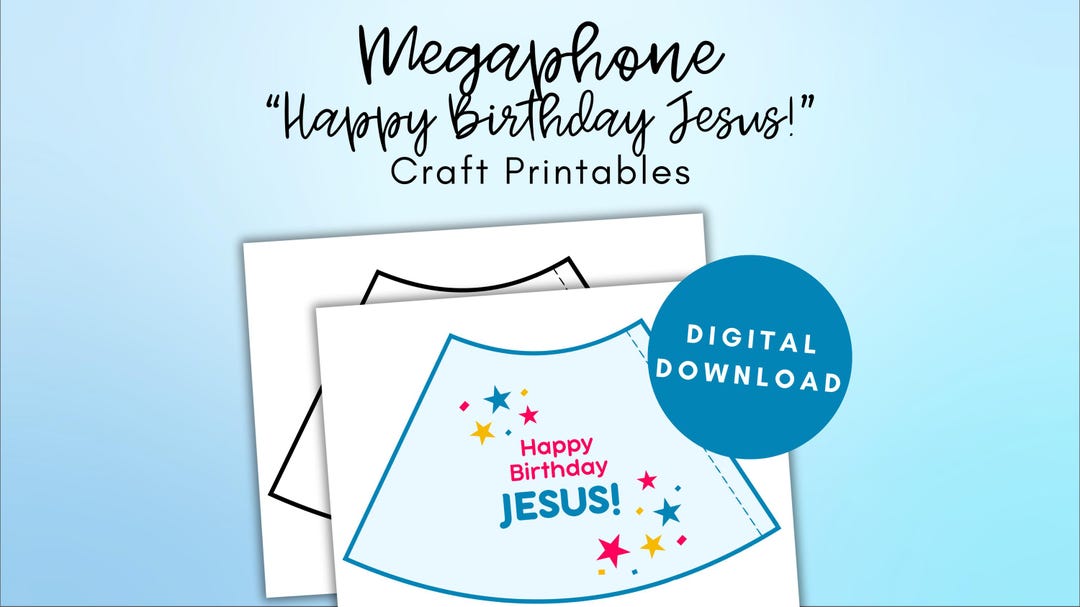 Happy Birthday Jesus Craft, Megaphone Craft, Sunday School Craft ...