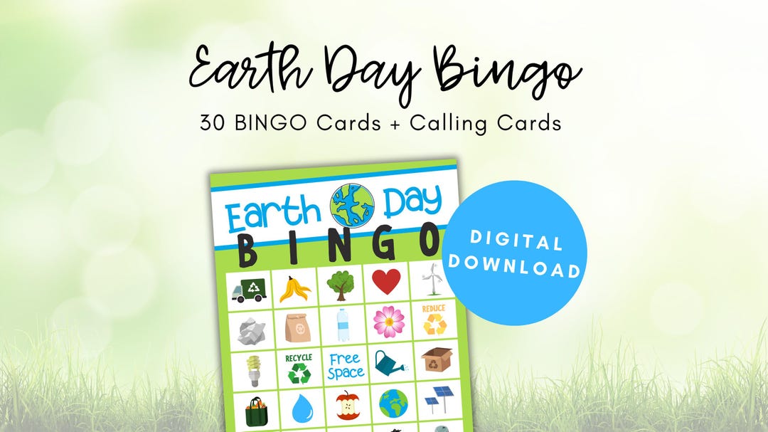 Earth Day Bingo, Earth Day Game, Bingo Cards Printable, Bingo Game ...