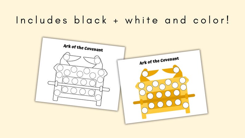 Ark of the Covenant Craft, Ark of Covenant Printable, Dot Marker ...