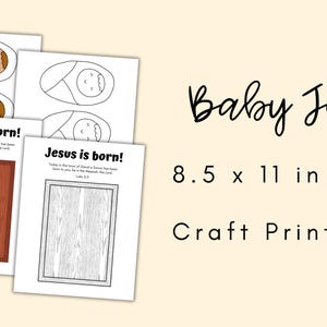 Baby Jesus Craft, Sunday School Craft Printable, Christian Activities ...
