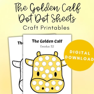 The Golden Calf Craft, Dot Marker Page, Do A Dot Printable, Dot Art ...