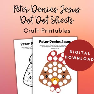 Peter Denies Jesus Craft, Dot Dot Sheet, Dot Marker Page, Do A Dot, Dot ...