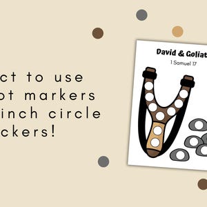 David and Goliath Dot Dot Sheet, David and Goliath Crafts, Dot Marker ...