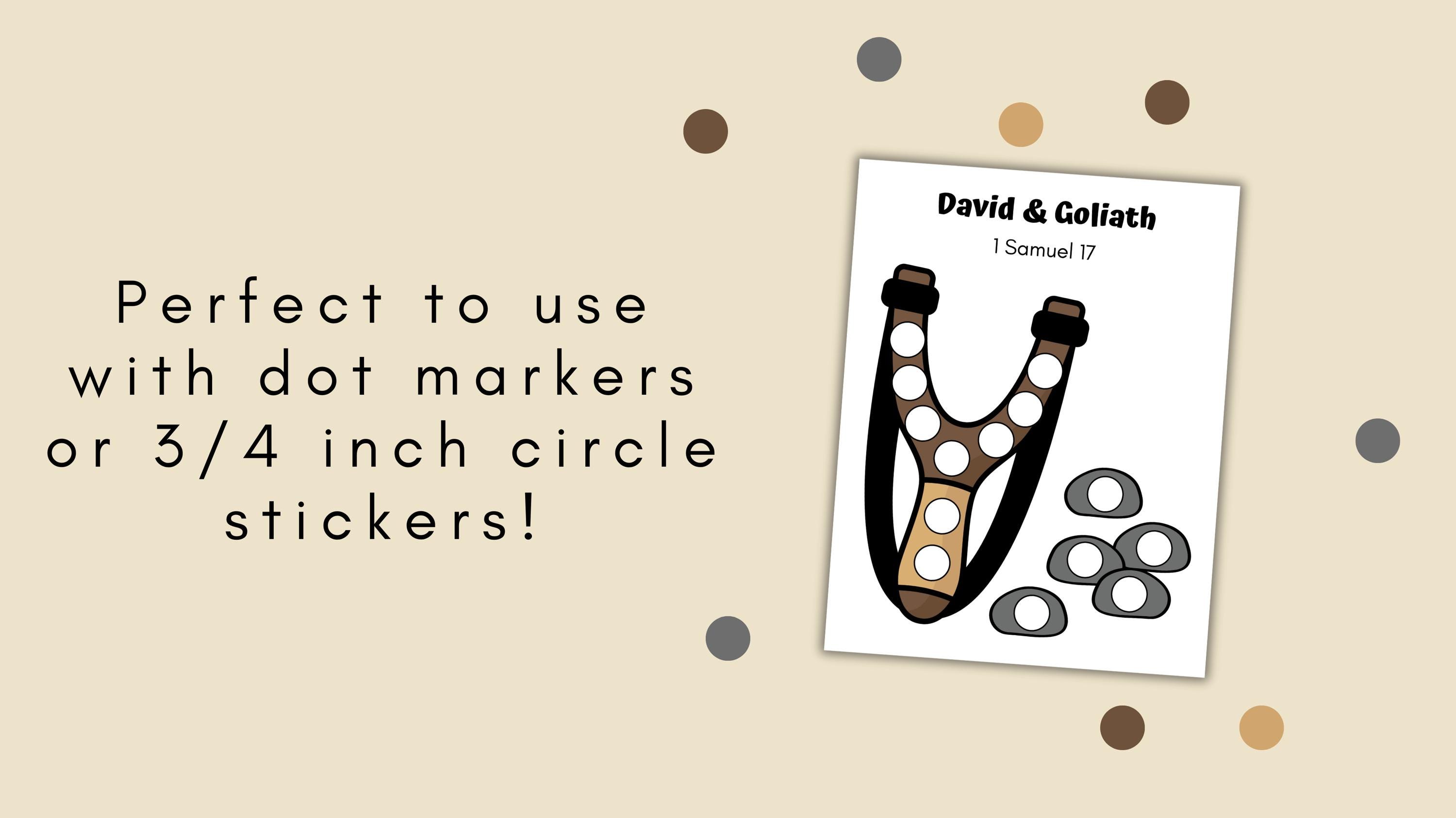David and Goliath Dot Dot Sheet, David and Goliath Crafts, Dot Marker ...