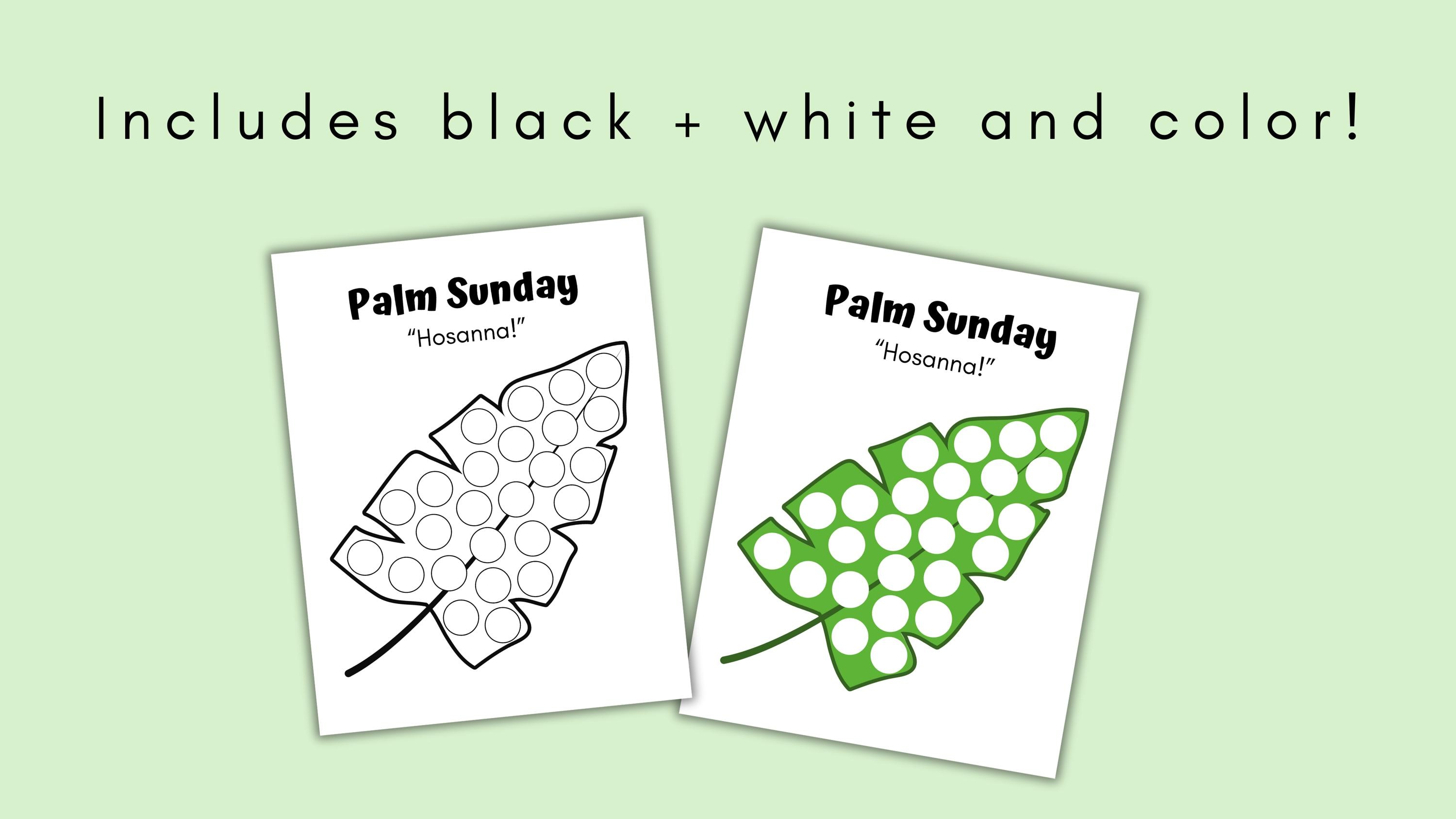 Palm Sunday Crafts, Dot Marker Coloring, Do A Dot, Sunday School Craft ...