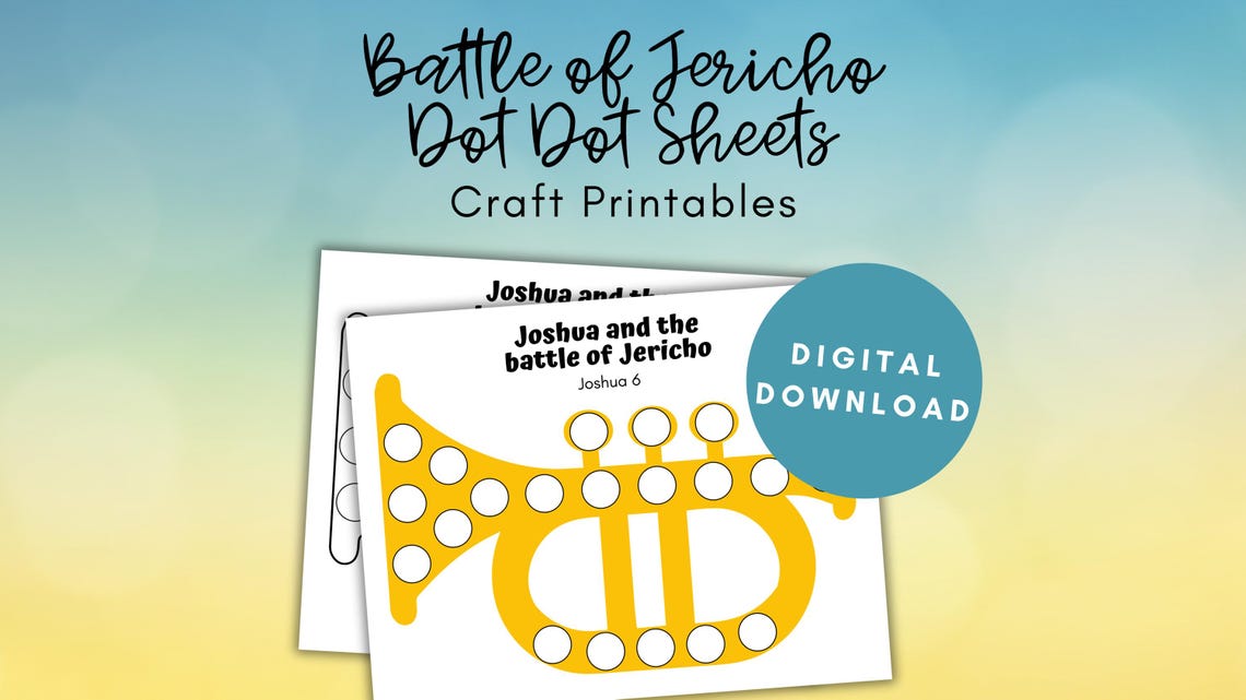 Joshua and the Battle of Jericho Craft, Battle of Jericho Craft, Dot ...