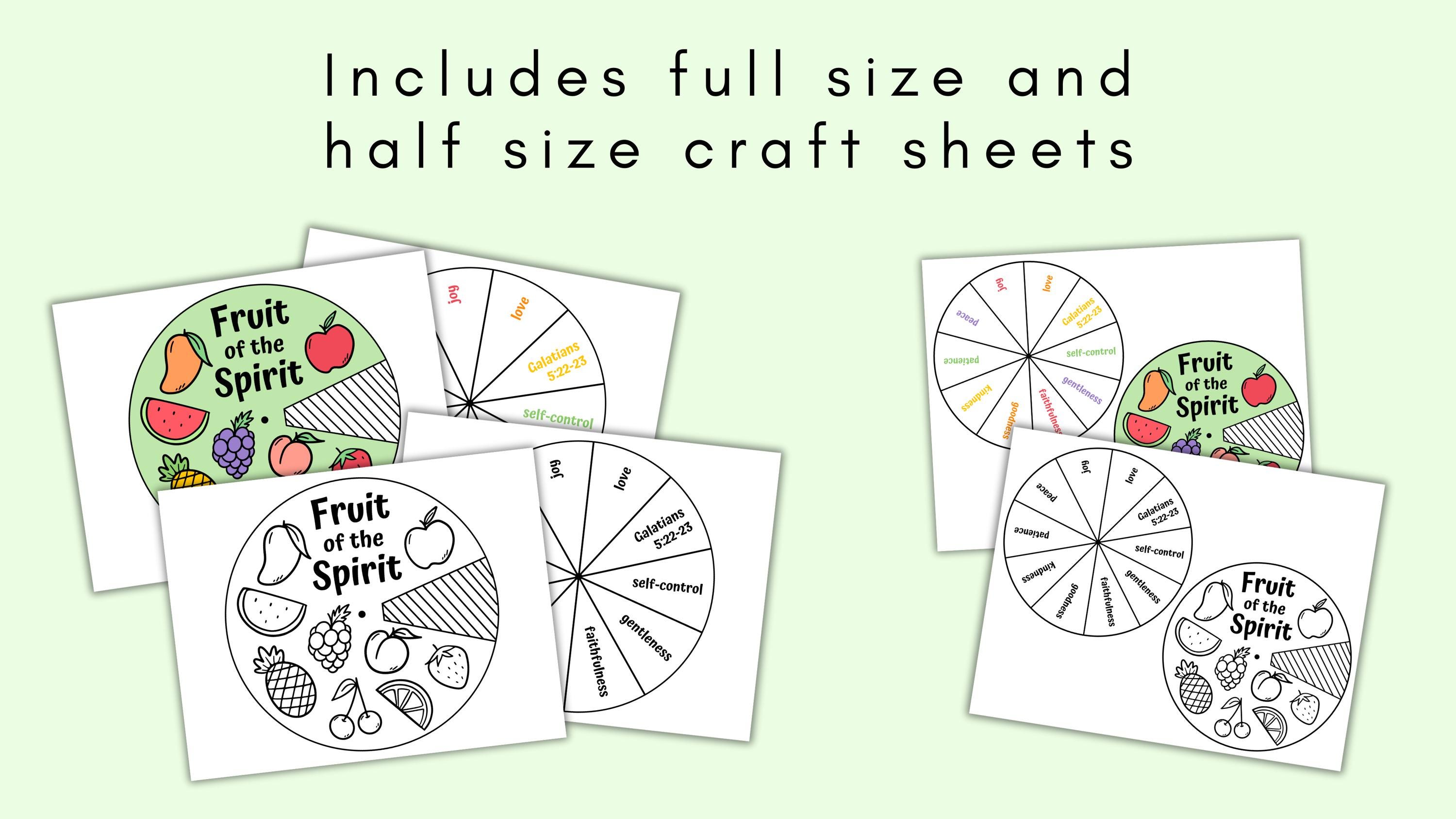 Fruit of the Spirit Spinner, Christian Crafts, Crafts for Kids ...